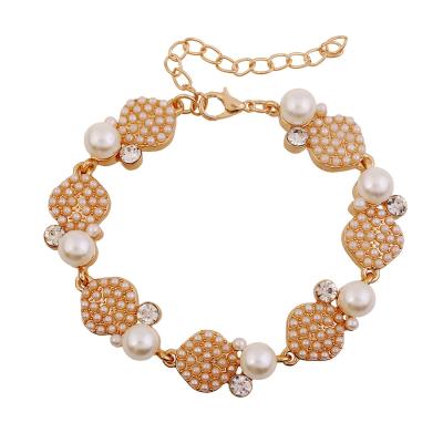 China 2015 fashion gold pearl bead bracelet  18K Gold Pearl Statement jewelry for sale