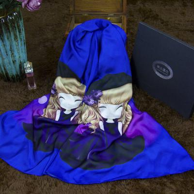 China High - Grade Women Silk Satin Scarf Fashion Branded Pashminas Shawls Beautiful Wrap thin for sale