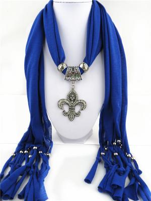 China Flower pendant necklace Fashion scarf jewelry for sale