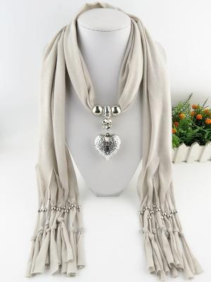 China Stylish CCB Heart Pendant neckalce scarf  jewelry for sale
