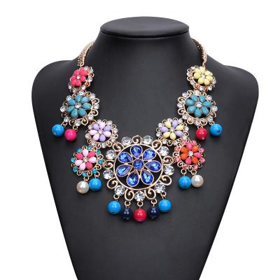 China Wholesale gemstone Necklace Statement Multicolor Brand  Necklace&Pendant for sale
