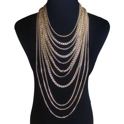 China Fashion Long Chain necklace Statement Layered jewelry wholesale for sale
