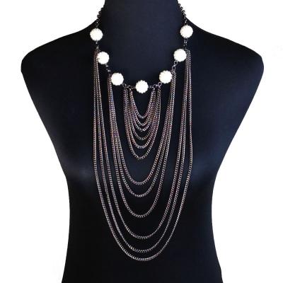 China New Arrival!Luxurious women party jewelry statement Long Chain necklace for sale