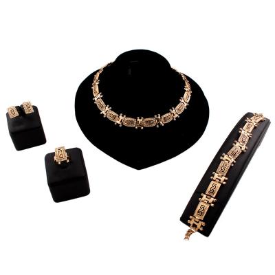 China Women Luxious 18K Wedding Jewelry set /Necklace+earring+ bracelet+ ring sets for sale