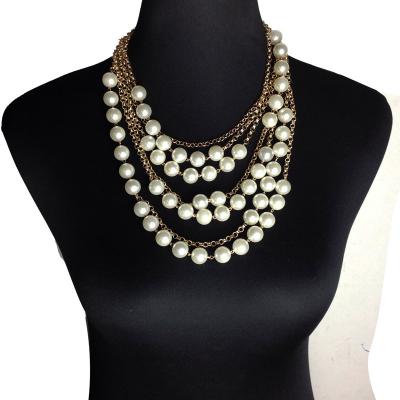 China New Arrival!Women Statement pearl necklace long chain necklace&body chain jewelry for sale