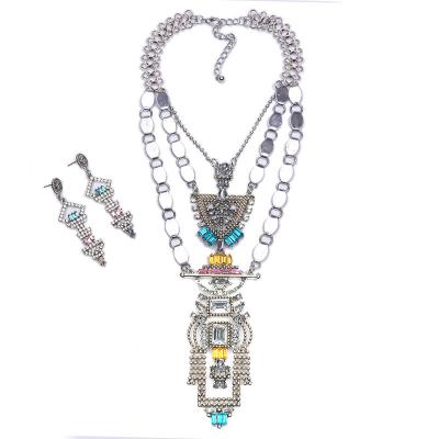 China New arrival Statement Jewelry set Alloy Vintage Necklace&Earrings for sale