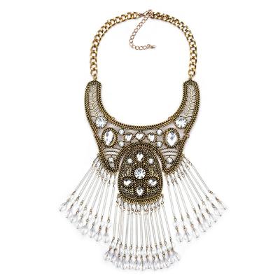 China New Arrival 2016 European Statement Necklac Gold Tassel Necklace for sale