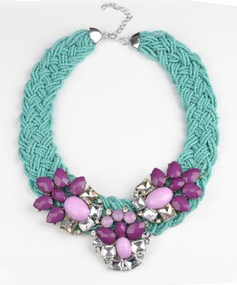 China American Style Beaded necklace Women Handmade Summer Gemstone Necklace for sale