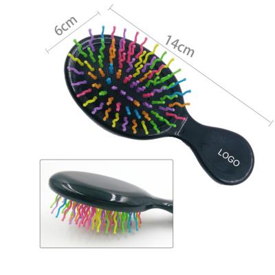 China Popurlar plastic hair comb rainbow massage brush wholesale  Professional Straightening comb for sale