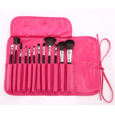 China 12pcs latest professional pink makeup brushes in PU bag  Cosmetic Brush Set professional makeup brushes for sale