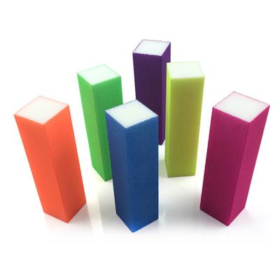 China Cuboid Block 3 Way Sanding Nail Files&Nail Buffer Colorful Sanding Polishing Block Nail Art Buffer for sale