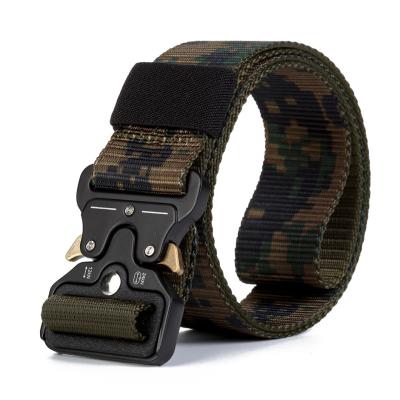 China Mens Durable Outdoor Alloy Cobra Buckle Army Waist Belts Military Tactical Nylon Fabric Belt for sale