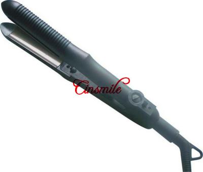 China 220V Beauty Salon Nano Silver 2 In 1 Hair Straightener And Curler Marcel Waver for sale