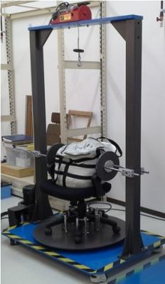 China Office Chair Rotating Furniture Testing Machines , Two Station Testing Equipment for sale