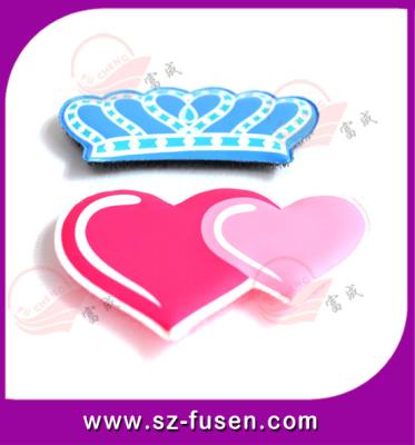 China Customised Fancy Red Velcro Hair Clips With Foam , Durable / Recycle for sale
