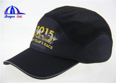 China Black / Grey 100% Polymesh Sports Baseball Hat / Cap With Transfer Printing for sale