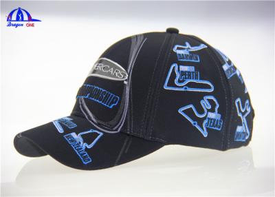 China Washed Breathable Racing Embroidered Baseball Caps with Polyester Fabric for sale