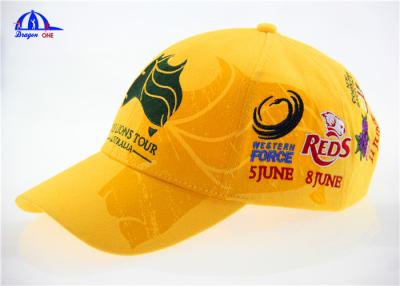 China Spring / Summer Cotton Embroidered Baseball Caps With Embroideries And Printing for sale