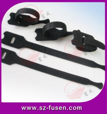 China Nylon / Polyester 50mm Velcro Cable Tie With Plastic Buckle For Curtain for sale