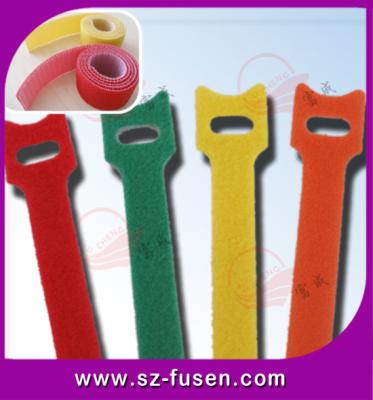 China Colored Nylon Velcro Cable Tie Roll , Reusable Hook & Loop Ties For Garden for sale