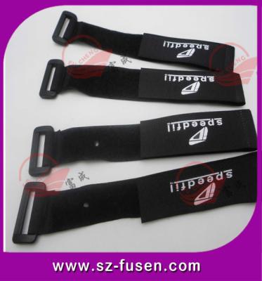 China High Elasticity Black Elastic Band Velcro Elastic Straps 5cm With Polyester for sale