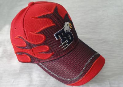 China Fashion 100% Cotton Red Sports Baseball Cap, Custom Embroidered Youth Baseball Caps With Metal Buckle for sale