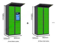 China 21.5 Inch Screen Electronic Storage Locker Main and Sub Locker H1980mm Cold Rolled Steel for sale
