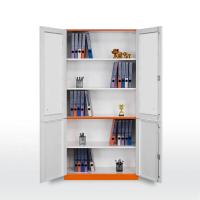China Knock Down Steel Filing Cupboard 900x400x1850mm with Glass Doors and Adjustable Shelves for sale