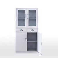 China KD-038 Lockable Filing Cabinet 0.160 CBM 1850mm Steel Glass Door Office Storage for sale