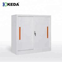 China Adjustable Shelf Metal Filing Cupboard 900x400x900mm Lockable Sliding Door for sale