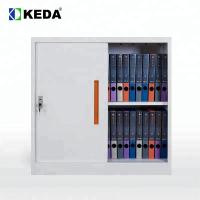 China Adjustable Shelf Metal Filing Cupboard 900x400x900mm Lockable Sliding Door for sale