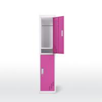 China Steel 2 Door Locker 380mm Width 0.054 CBM Cold Rolled Steel Gym Locker for sale