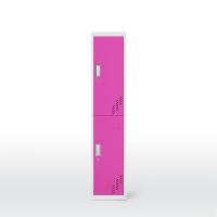 China Steel 2 Door Locker 380mm Width 0.054 CBM Cold Rolled Steel Gym Locker for sale