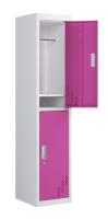 China Steel 2 Door Locker 380mm Width 0.054 CBM Cold Rolled Steel Gym Locker for sale