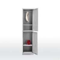 China Steel 2 Door Locker 380mm Width 0.054 CBM Cold Rolled Steel Gym Locker for sale