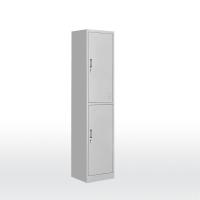 China Steel 2 Door Locker 380mm Width 0.054 CBM Cold Rolled Steel Gym Locker for sale
