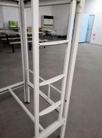 China KD School Dormitory 1800mm Height Bunk Bed with Desk Steel Frame for sale