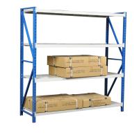 China 4 Tier Adjustable Boltless Storage Metal Rack 2000x600x2000mm Heavy Duty for sale