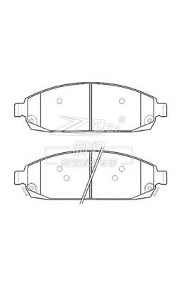 Cina Jeep Commander, pastiglia freno in ceramica, D1080, 05080868AA, F in vendita