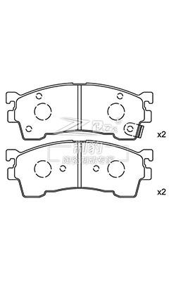 Cina Mazda Fumilai, Ceramic Brake Pad, D637, CBY0-33-28Z, F in vendita