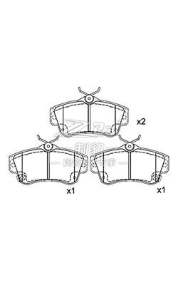 Cina Chrysler PT Cruiser, Ceramic Brake Pad,D841,5017843AA,F in vendita