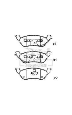Cina European Voyager, Ceramic Brake Pad,D858,05019805AA,R in vendita