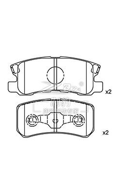 Cina Mitsubishi V73, Ceramic Brake Pad,D868,MN102628,R in vendita