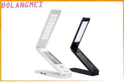 China Black Touch Panel Rechargeable LED Table Lamp For Bedroom With 4 USB Port for sale