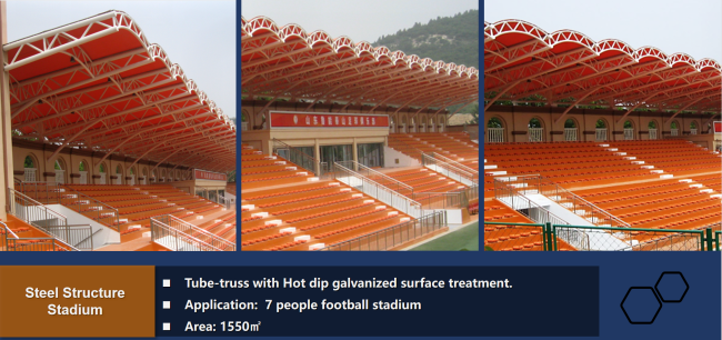 Steel structure stadium tube-truss design