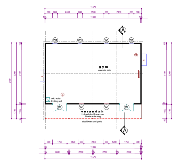 Steel structure components diagram