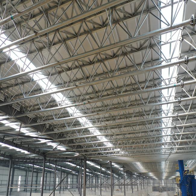Completed steel factory interior