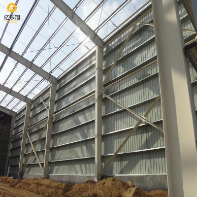 China Customized Steel Structure Warehouse With PVC Steel Windows And Sandwich Panel Wall Panel for sale