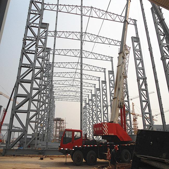 Interior of steel structure workshop