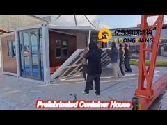 steel prefab expandable container house with glass wool wall panels